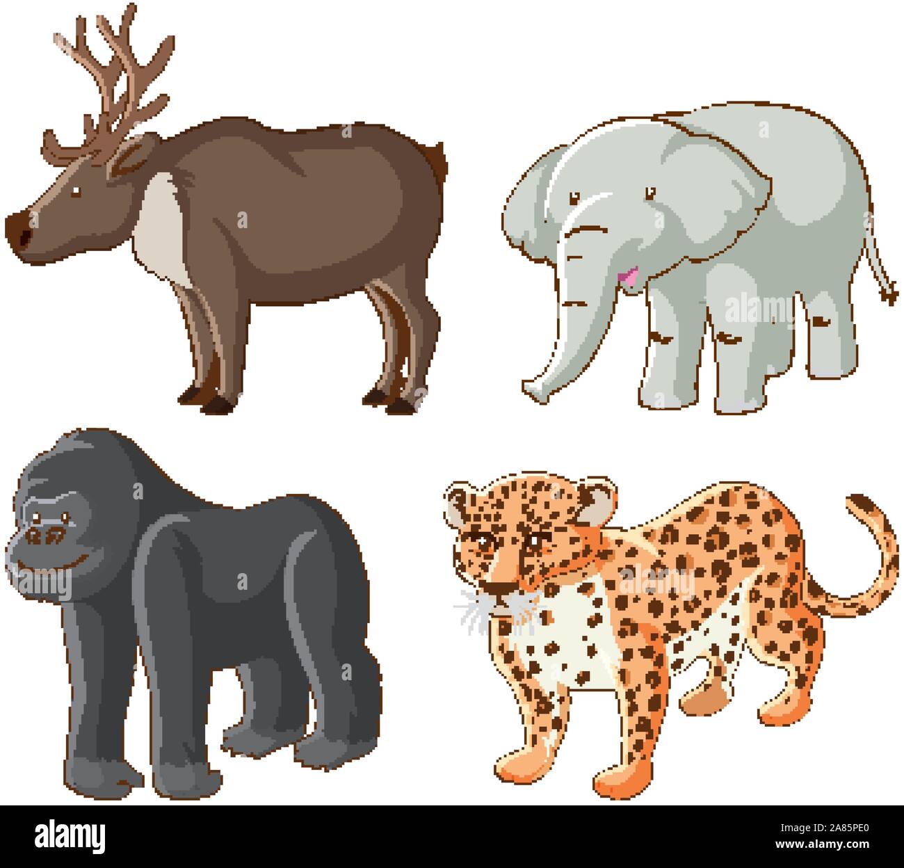 Isolated picture of different animals illustration Stock Vector Image ...