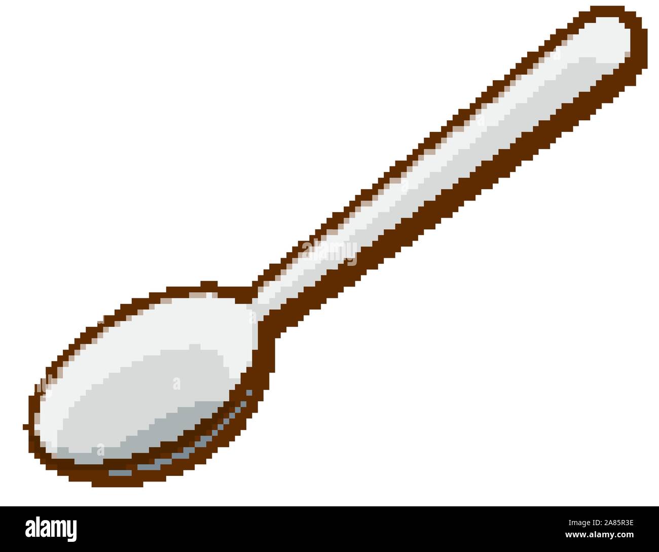 One spoon on white background illustration Stock Vector Image & Art - Alamy