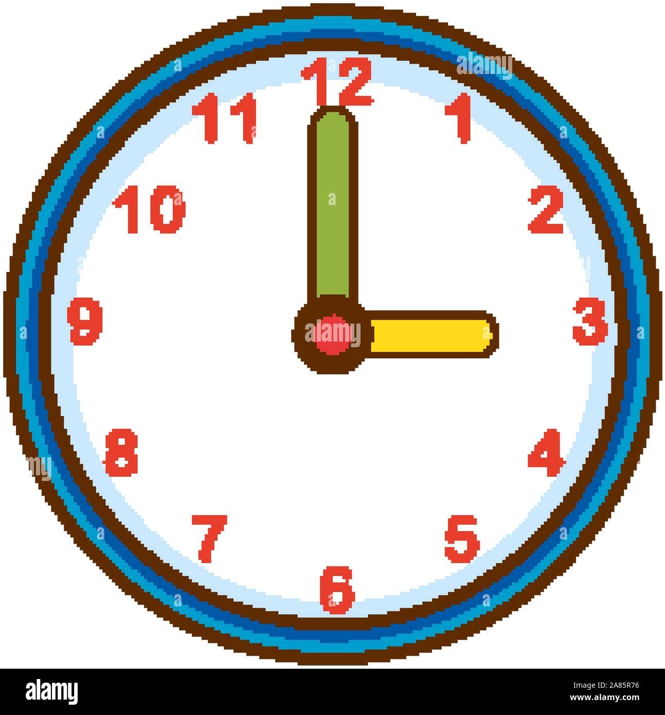Wall clock on white background illustration Stock Vector Image & Art ...