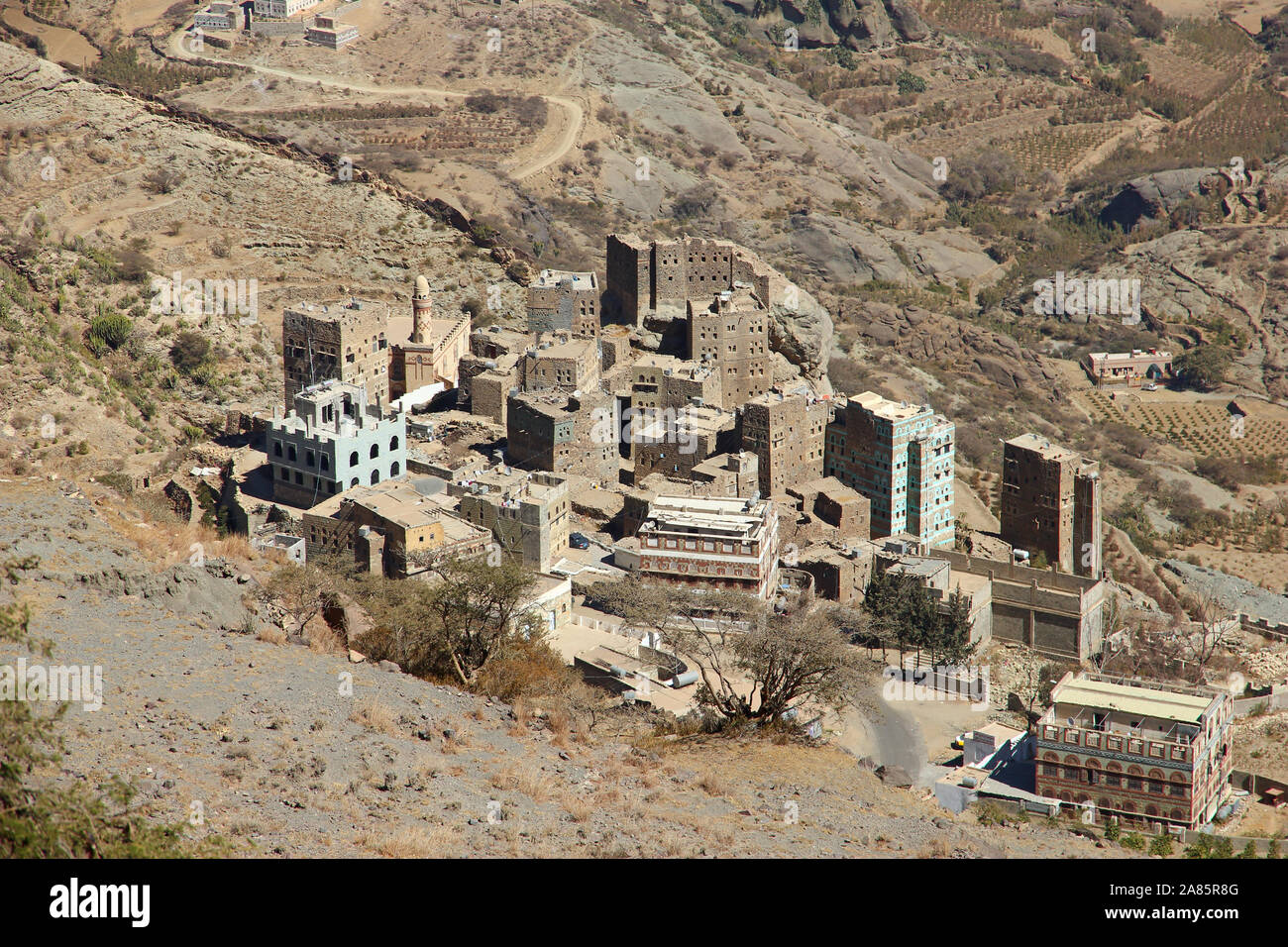 Al Hatab village in Yemen Stock Photo - Alamy