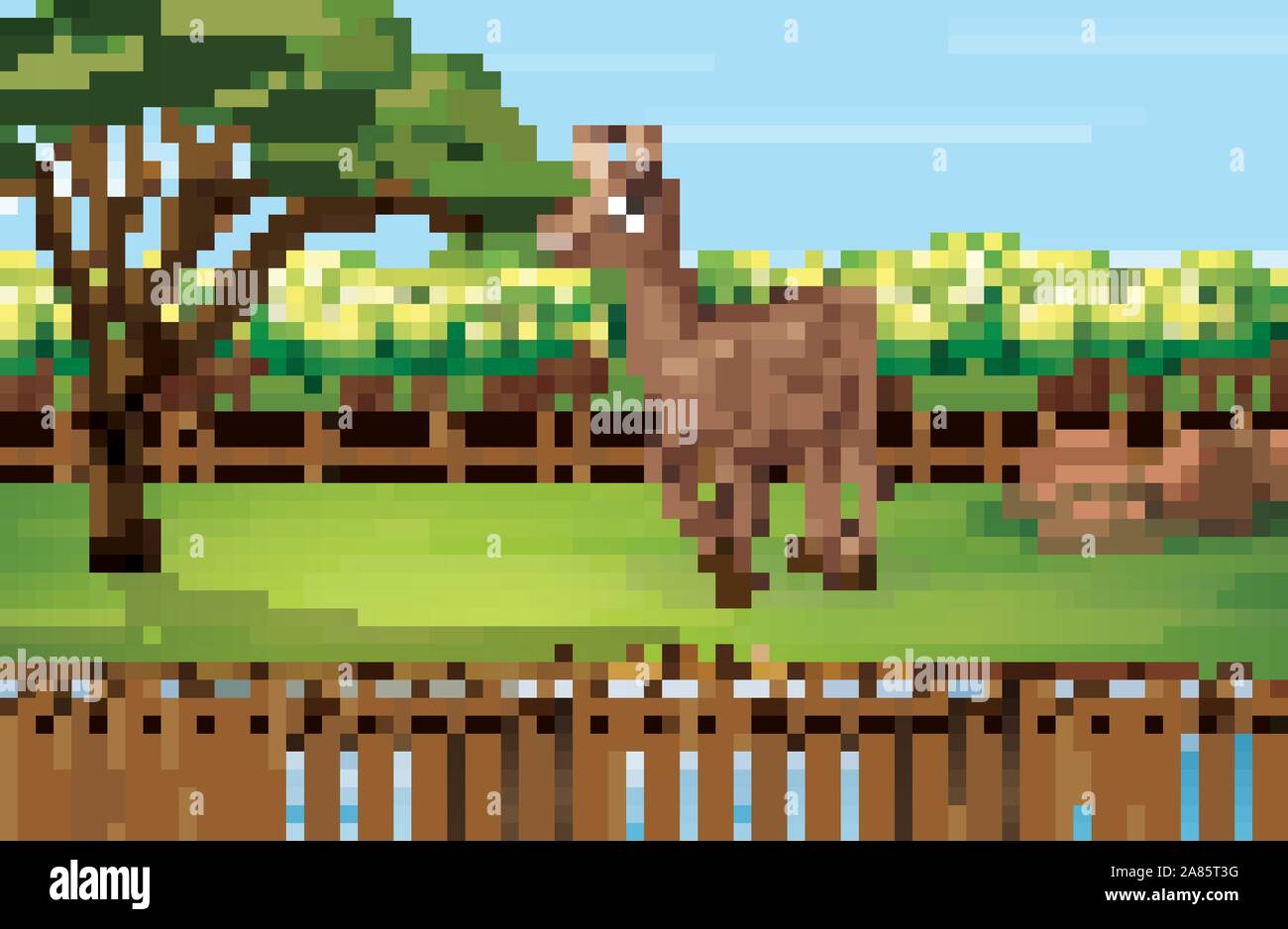 Alpaca in forest Stock Vector Images - Alamy