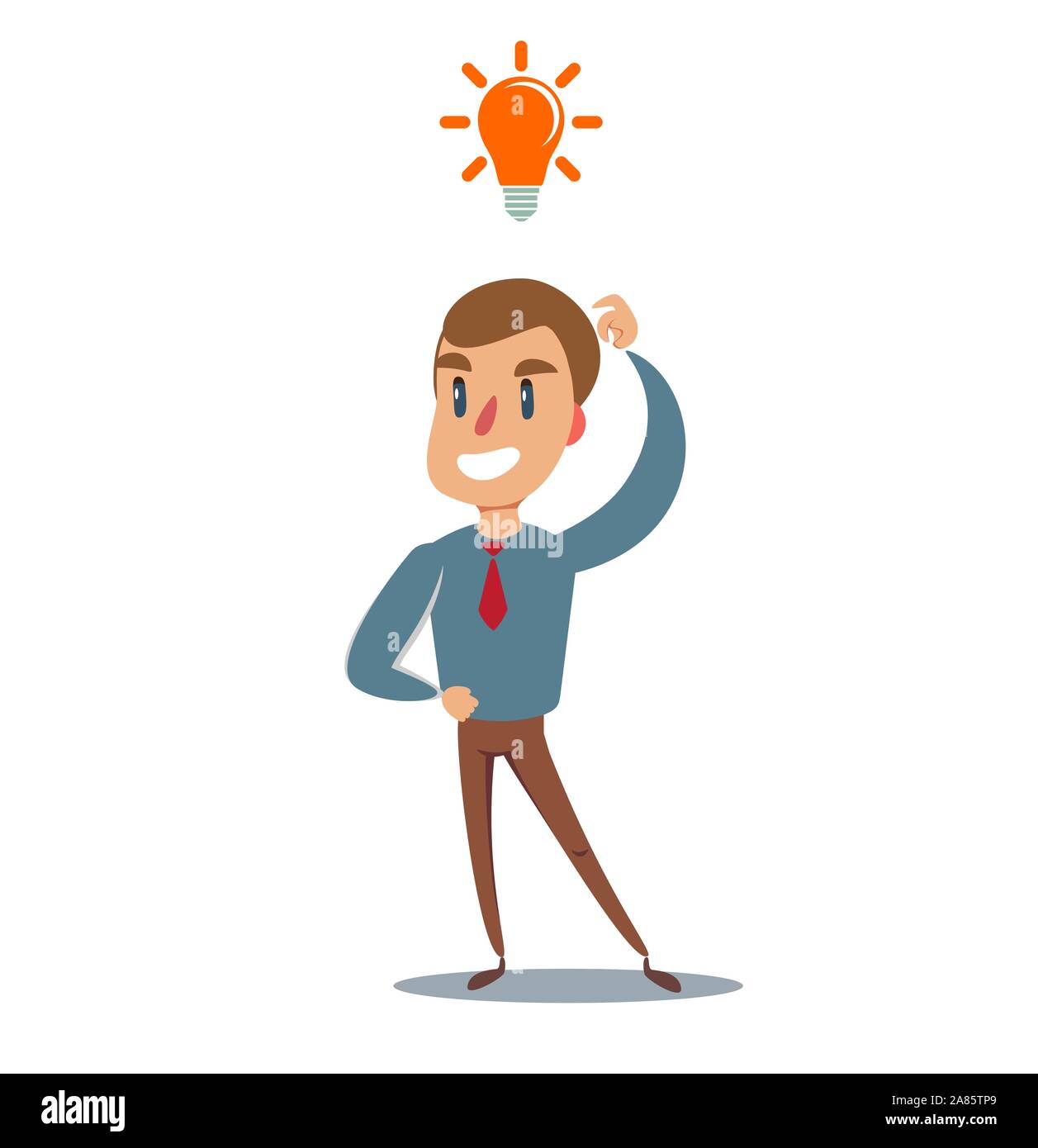 Cartoon clever man pointing hi-res stock photography and images - Alamy