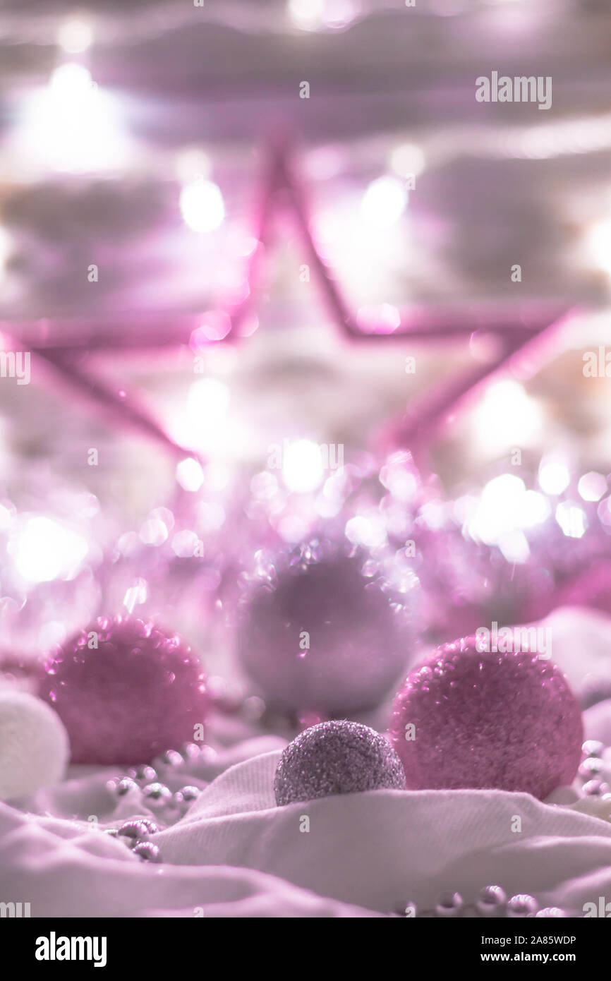 christmas ornaments with lights Stock Photo - Alamy