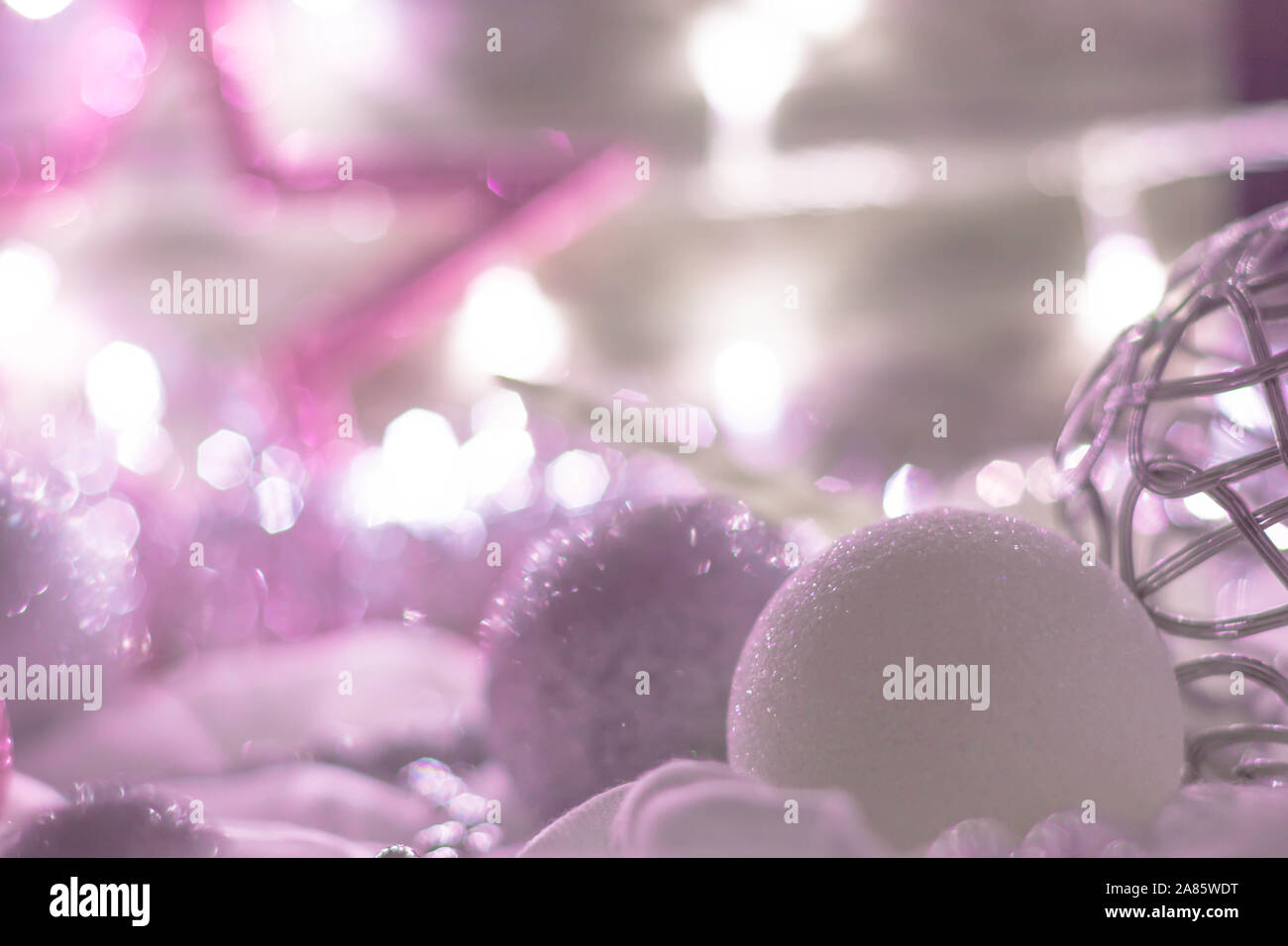 christmas ornaments with lights Stock Photo - Alamy