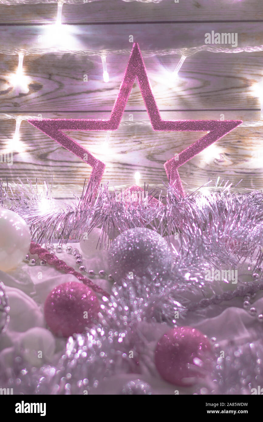 christmas ornaments with lights Stock Photo - Alamy