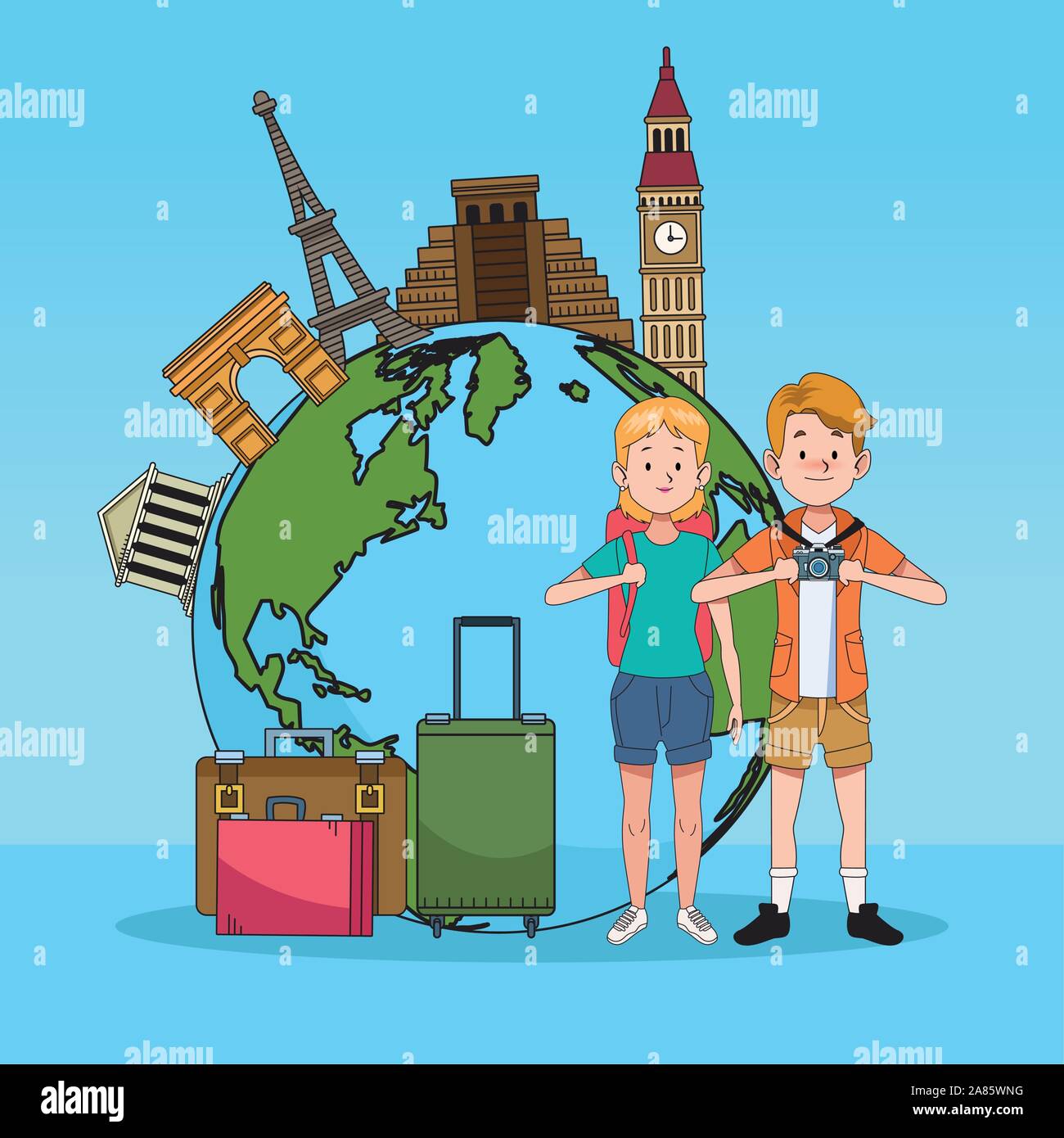 Cartoon couple eiffel tower hi-res stock photography and images - Alamy