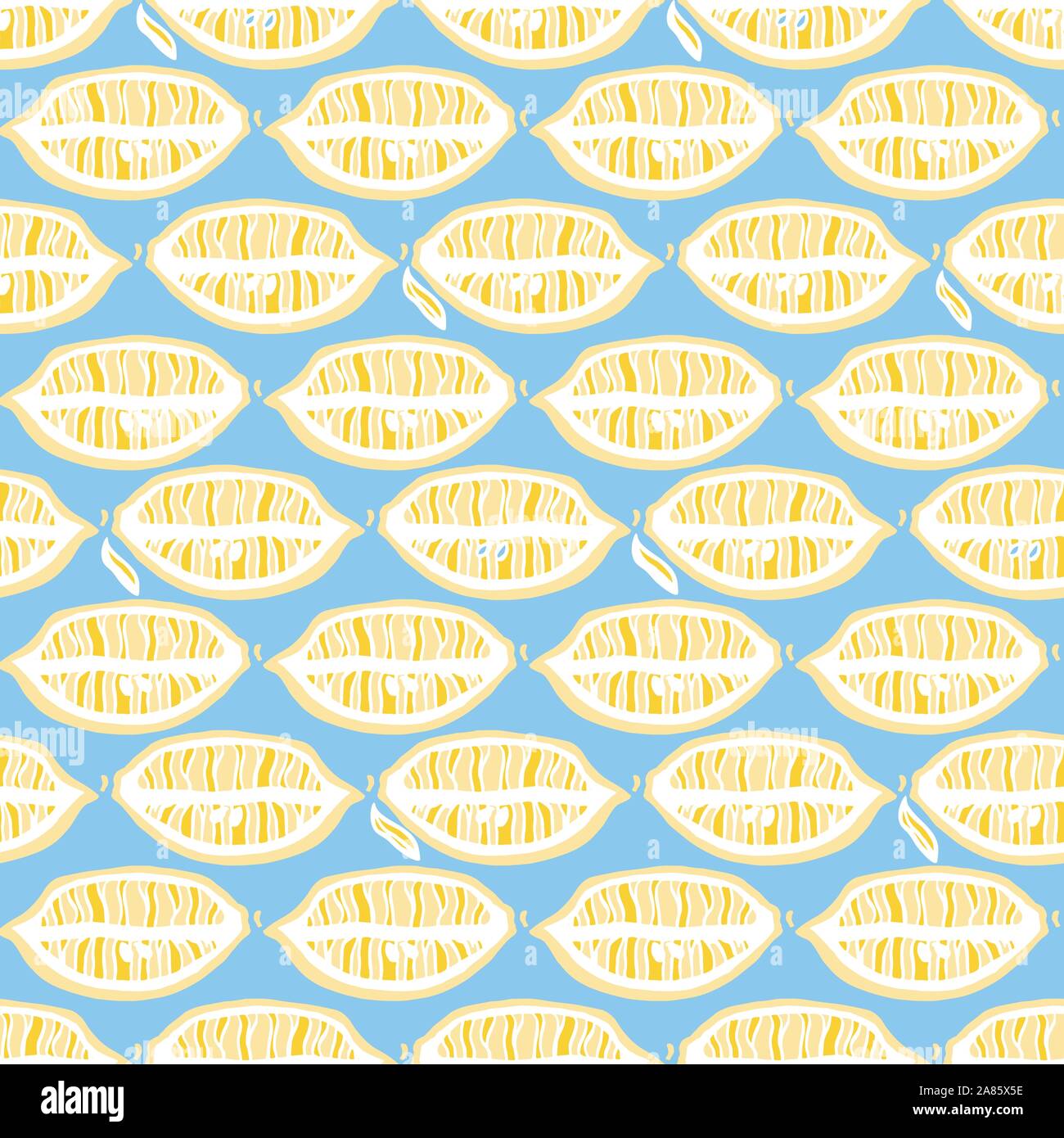 Fresh lemon background. Tropical seamless pattern with yellow lemons ...