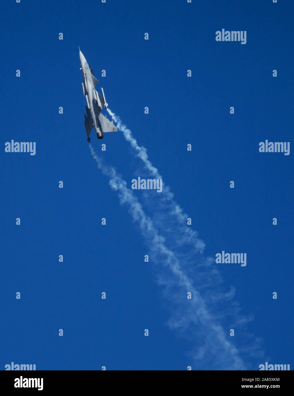 Flight show with Jas 39 Gripen at Linköping Airport. The Saab JAS 39 ...