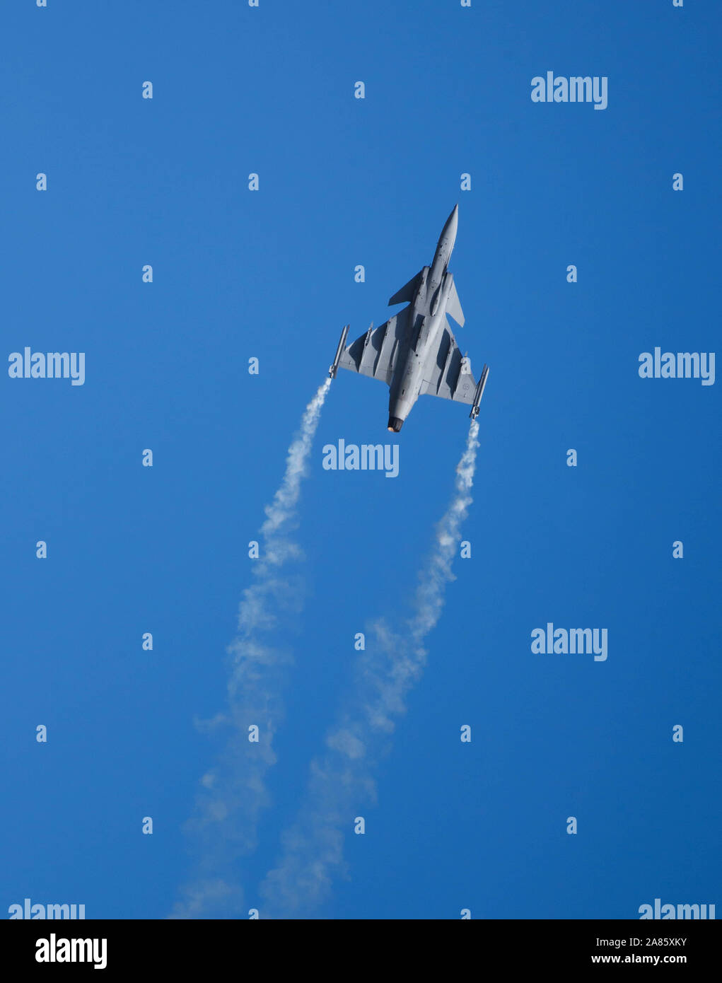 Flight show with Jas 39 Gripen at Linköping Airport. The Saab JAS 39 ...