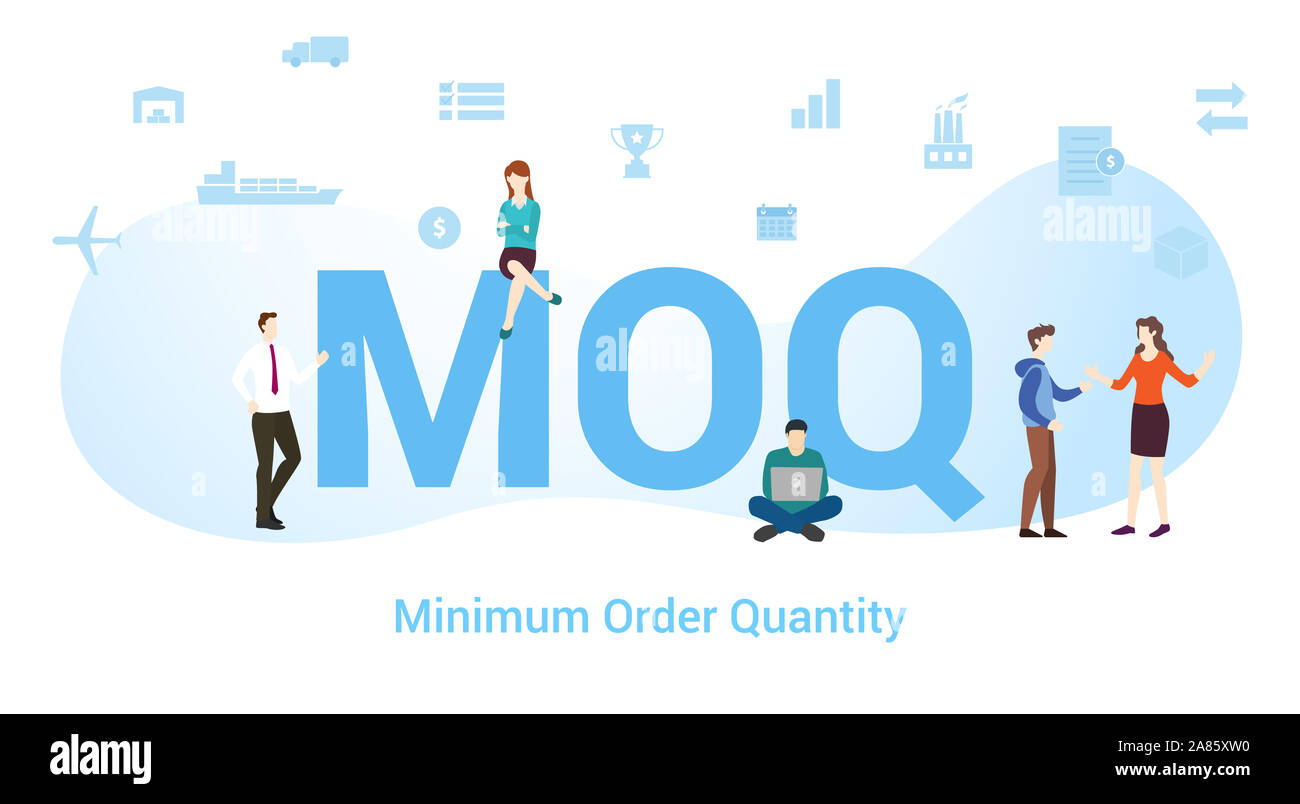 Moq minimum order quantity concept with big word or text and team ...