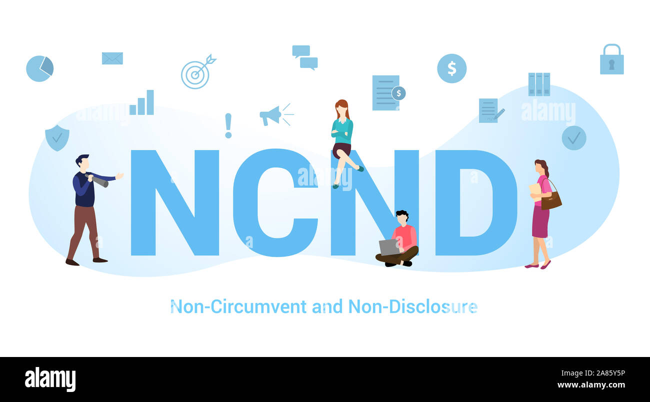 ncnd concept with big word or text and team people with modern flat ...