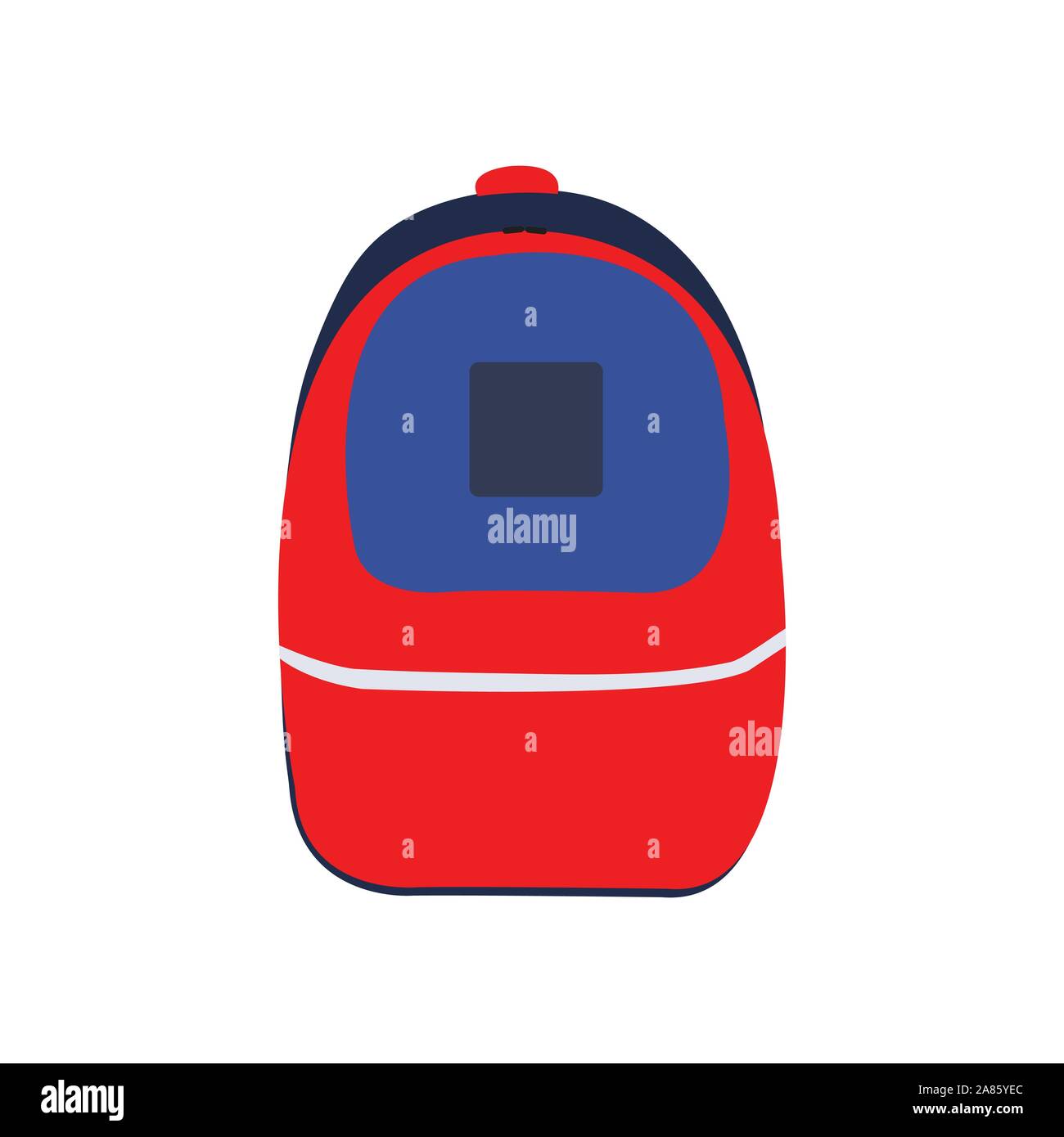 Simple red and blue school backpack on white Stock Vector Image & Art ...