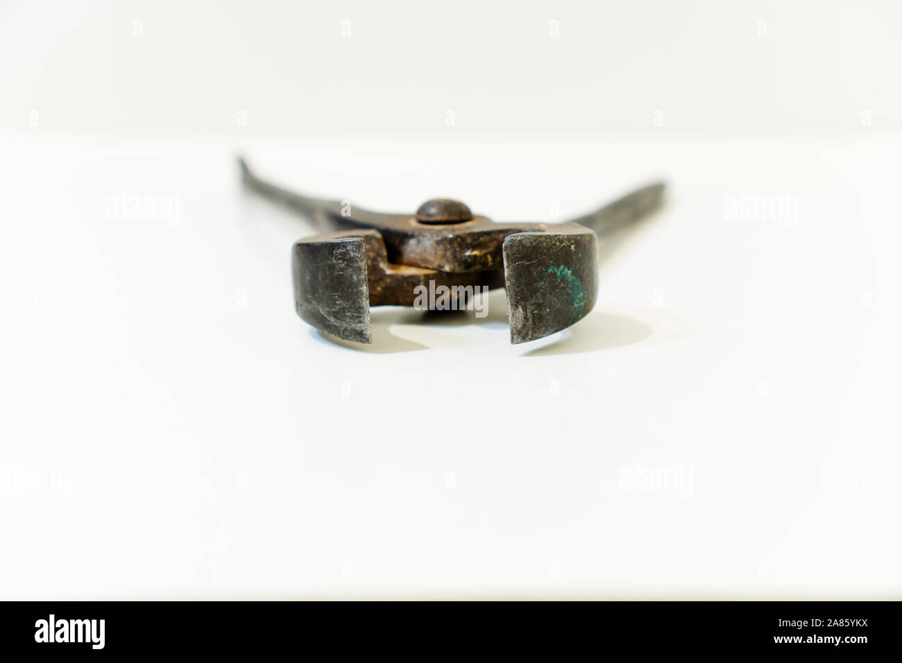 Steel cutting pliers on the white background Stock Photo - Alamy