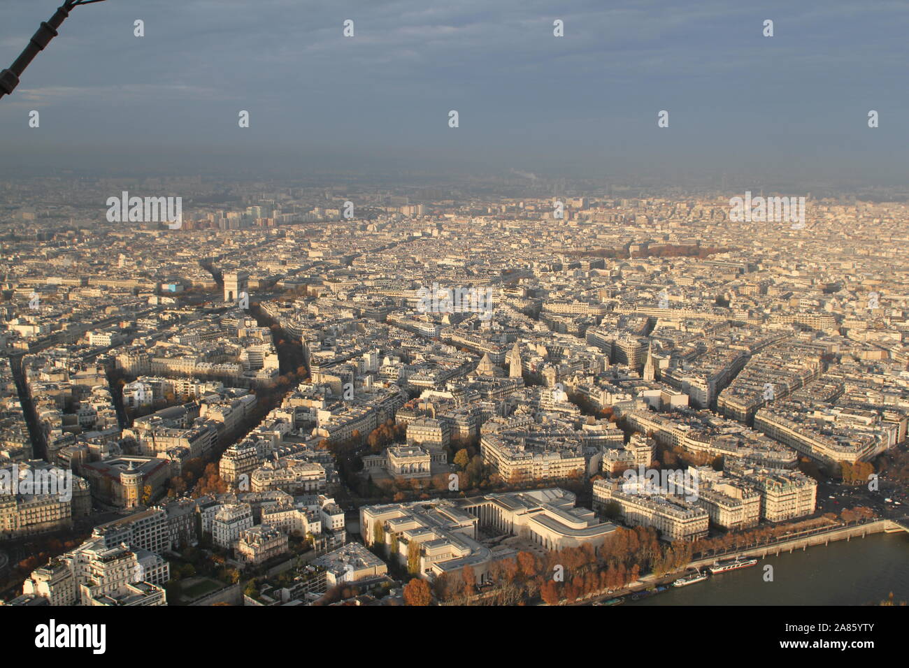 Paris aerial view from Eiffel Tower Stock Photo - Alamy