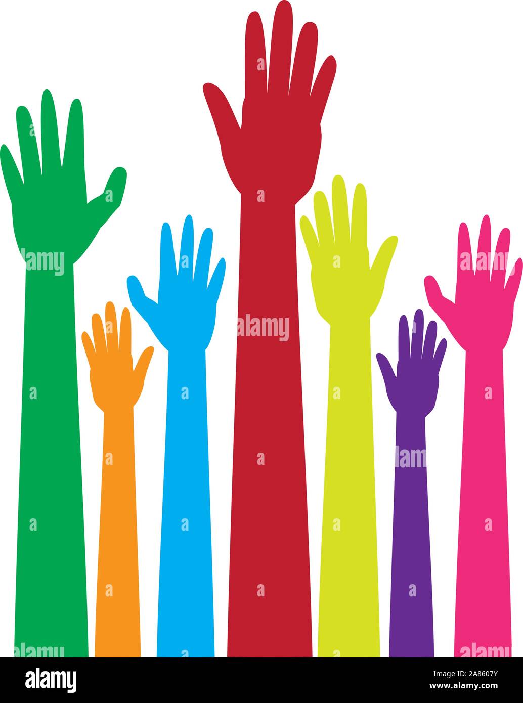 Volunteer hands in medical Stock Vector Images - Alamy