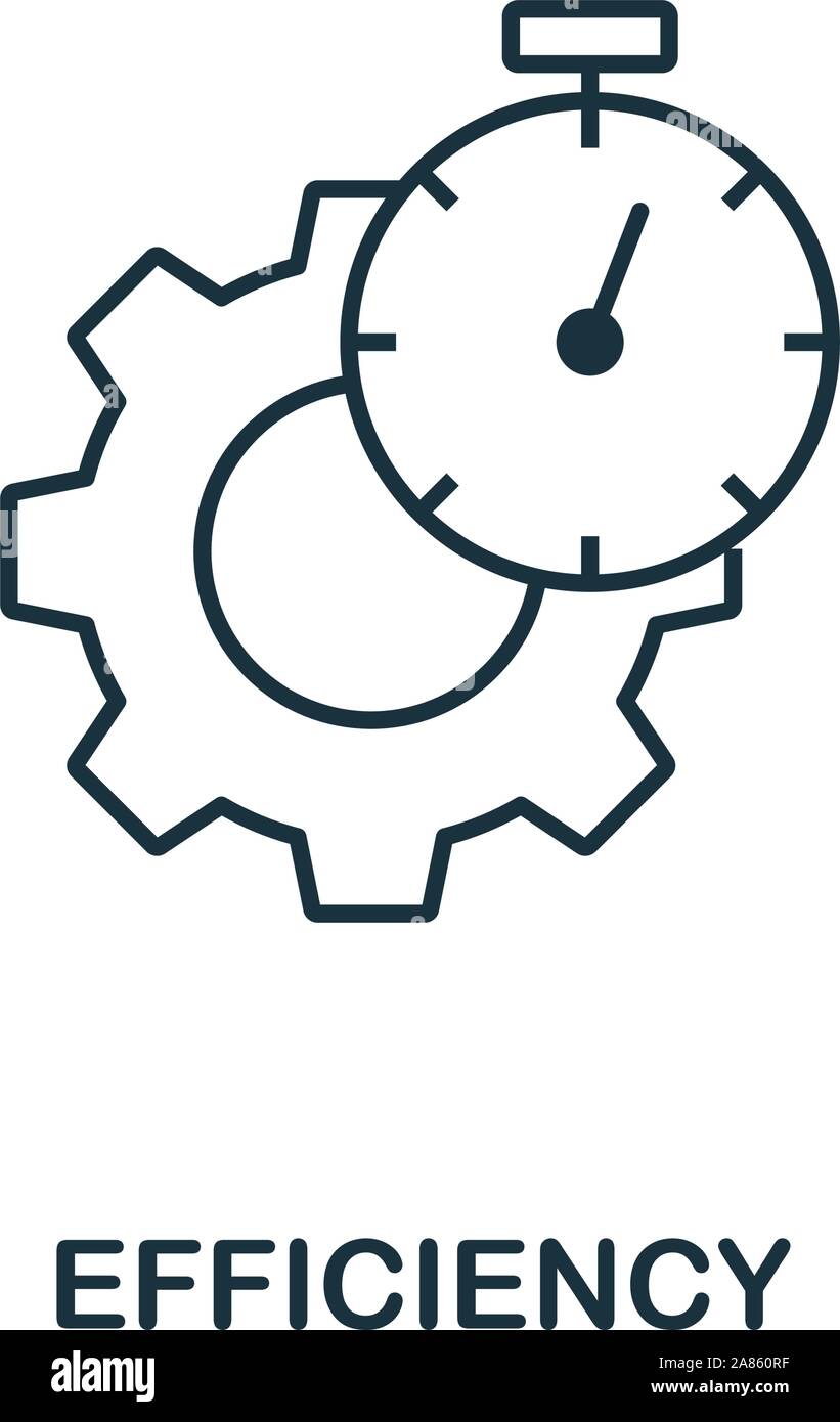 Efficiency icon outline style. Thin line creative Efficiency icon for ...
