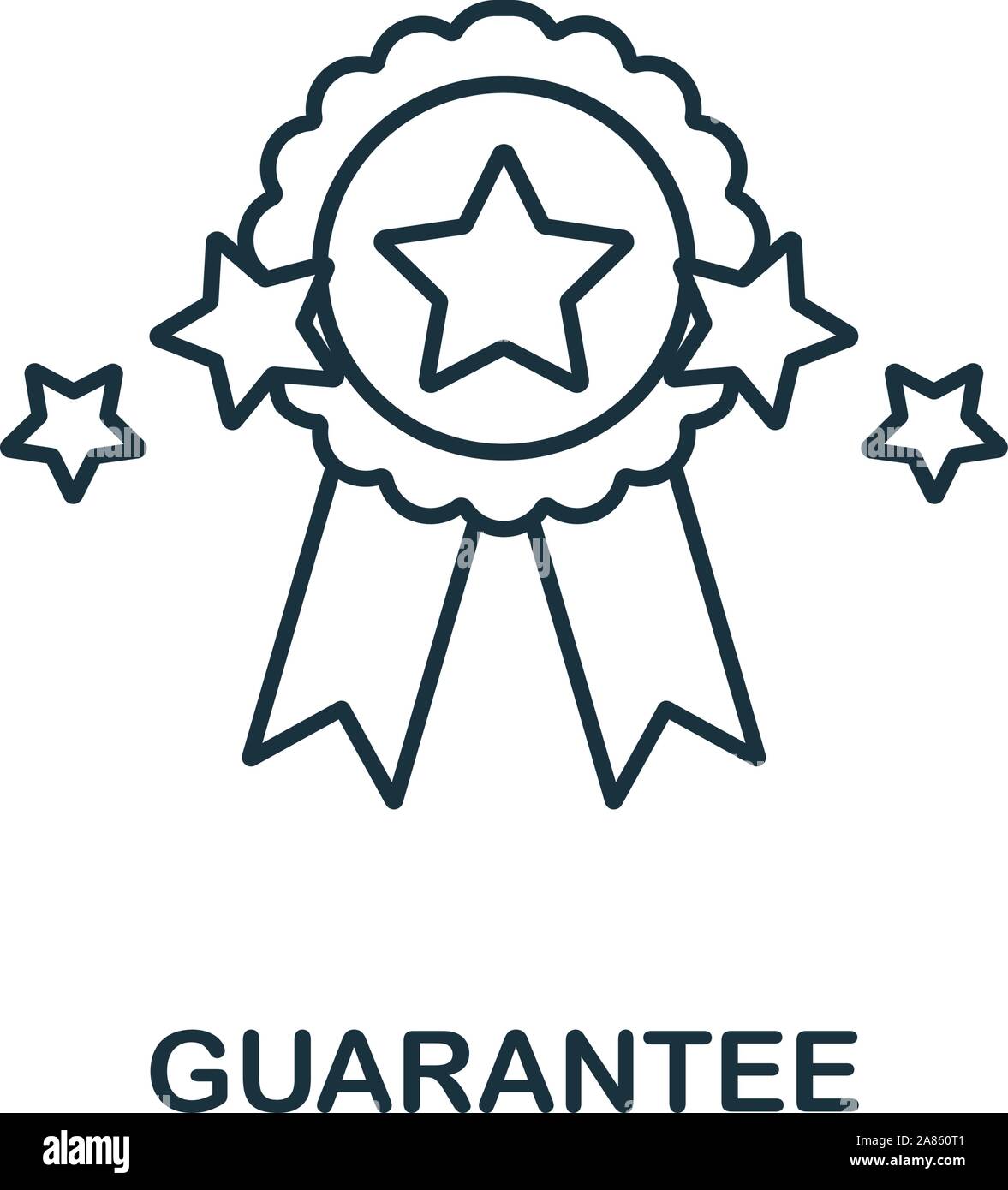 Guarantee icon outline style. Thin line creative Guarantee icon for ...