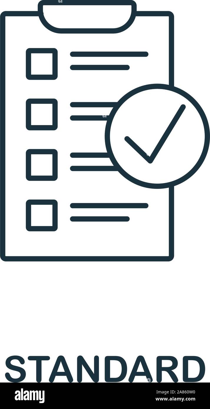 Standard icon outline style. Thin line creative Standard icon for logo ...