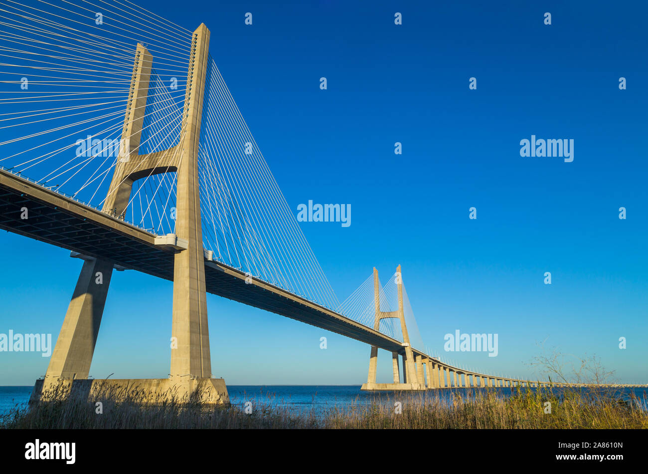 Vasco da Gama bridge in Lisbon, Portugal Stock Photo - Alamy