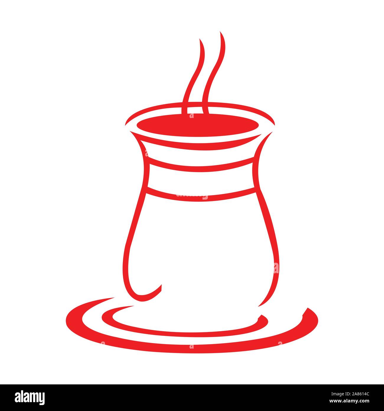 Traditional turkish tea on white Stock Vector Images - Alamy