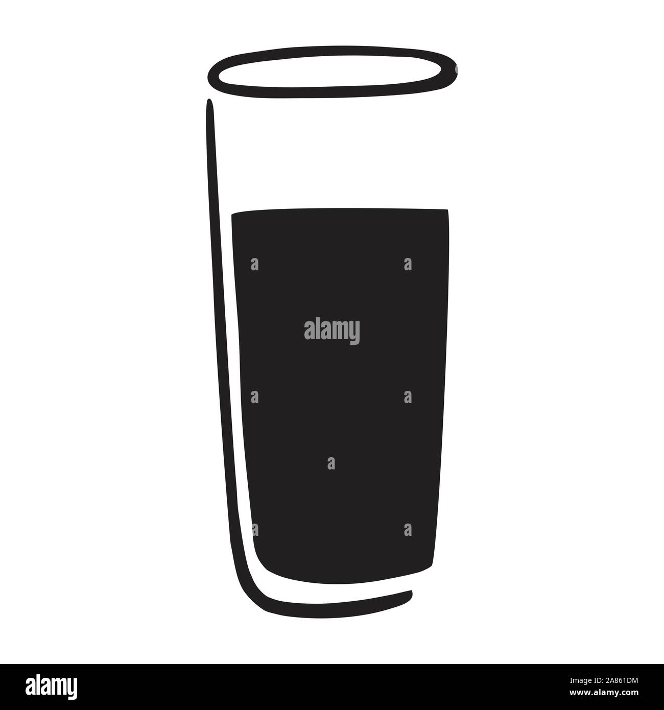 Vector of glass with cold drink and straw Stock Vector Image & Art - Alamy