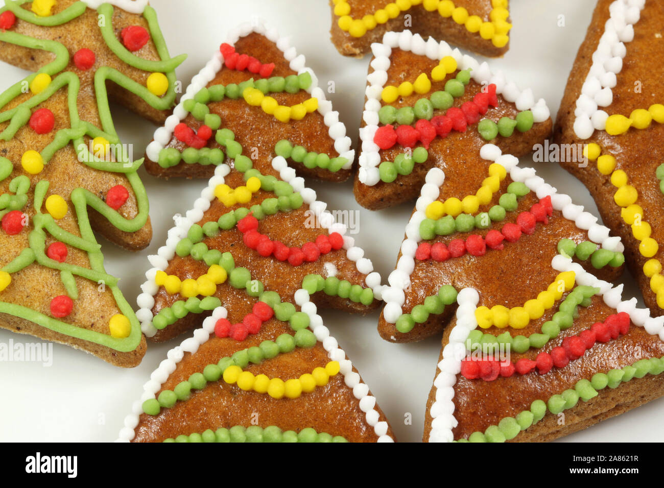 Christmas gingerbread cookies with icing Stock Photo - Alamy