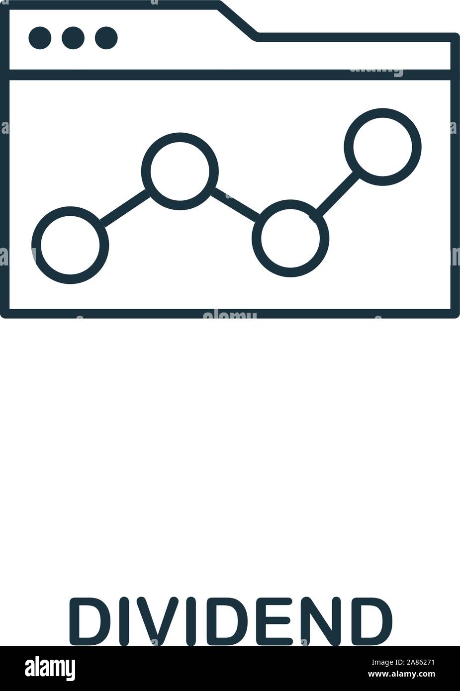 Dividend icon outline style. Thin line creative Dividend icon for logo ...