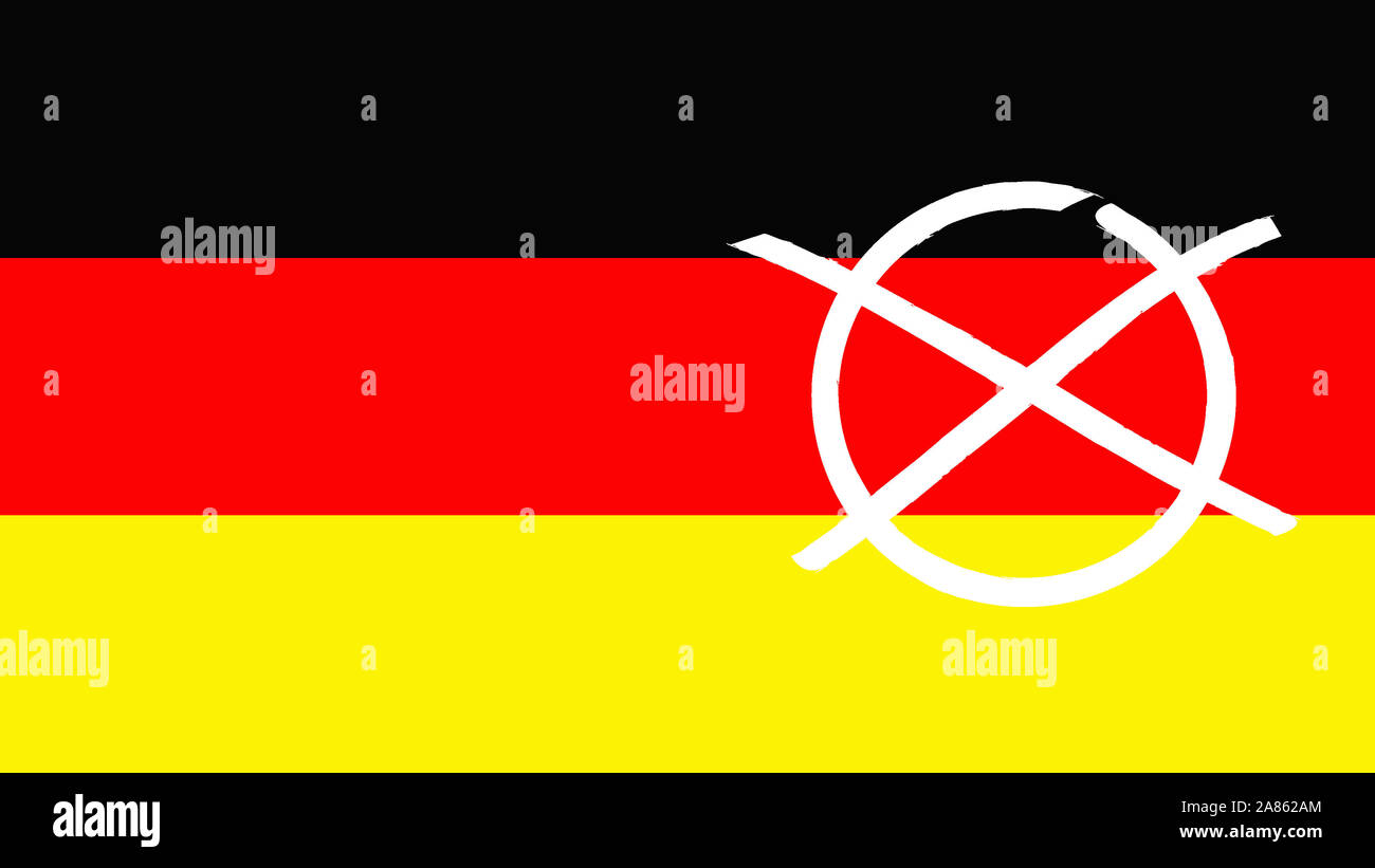 German Bundestag elections with German flag and election cross isolated ...