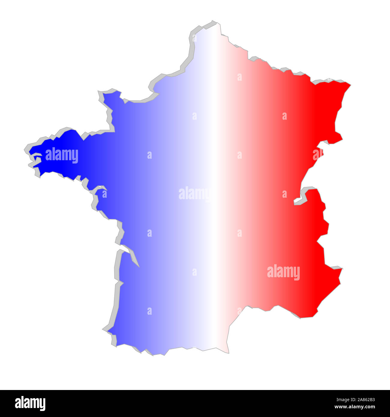 Silhouette map of france Cut Out Stock Images & Pictures - Alamy