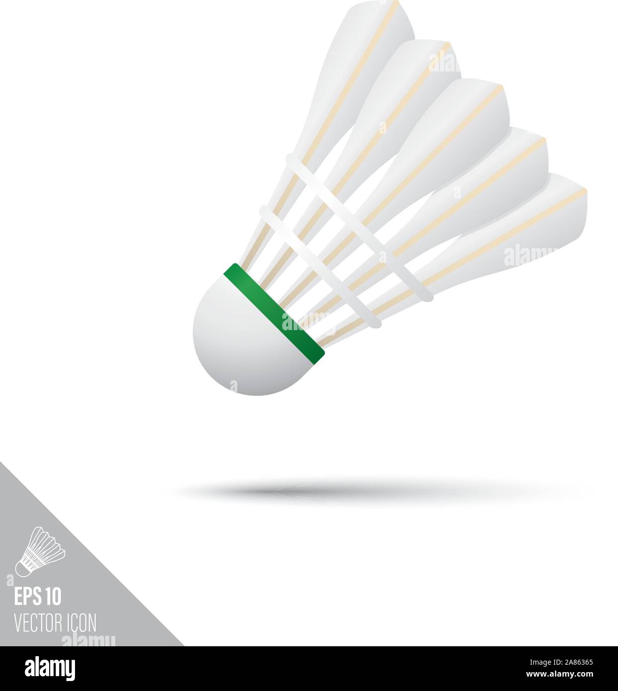 Smooth style badminton shuttlecock icon. Sports equipment vector ...