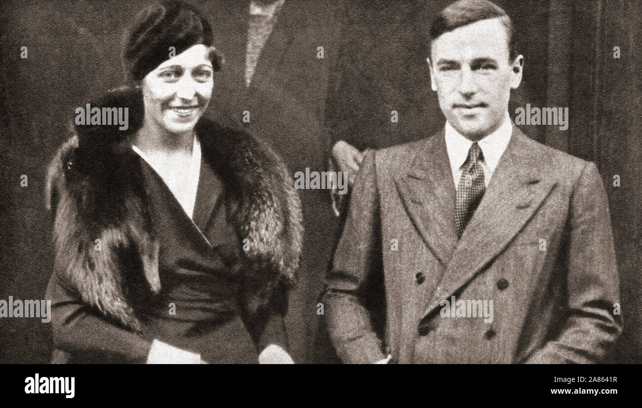 Amy Johnson and her husband Jim Mollison, seen here on their wedding ...