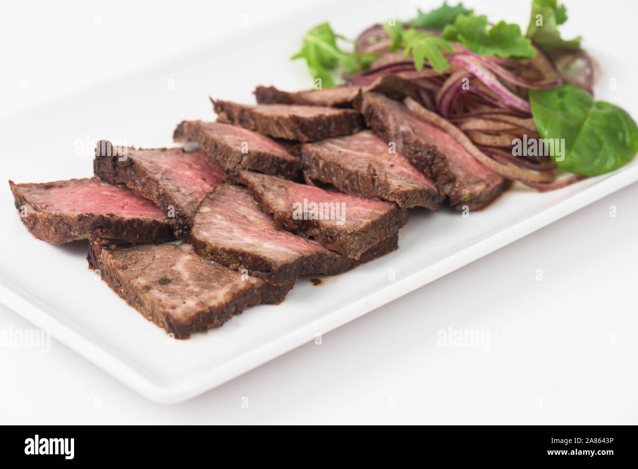 Meat Cutting on plate Stock Photo - Alamy