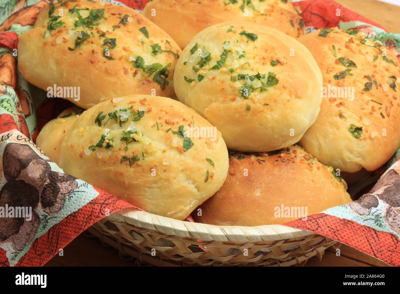 Home baked garlic rolls hi-res stock photography and images - Alamy