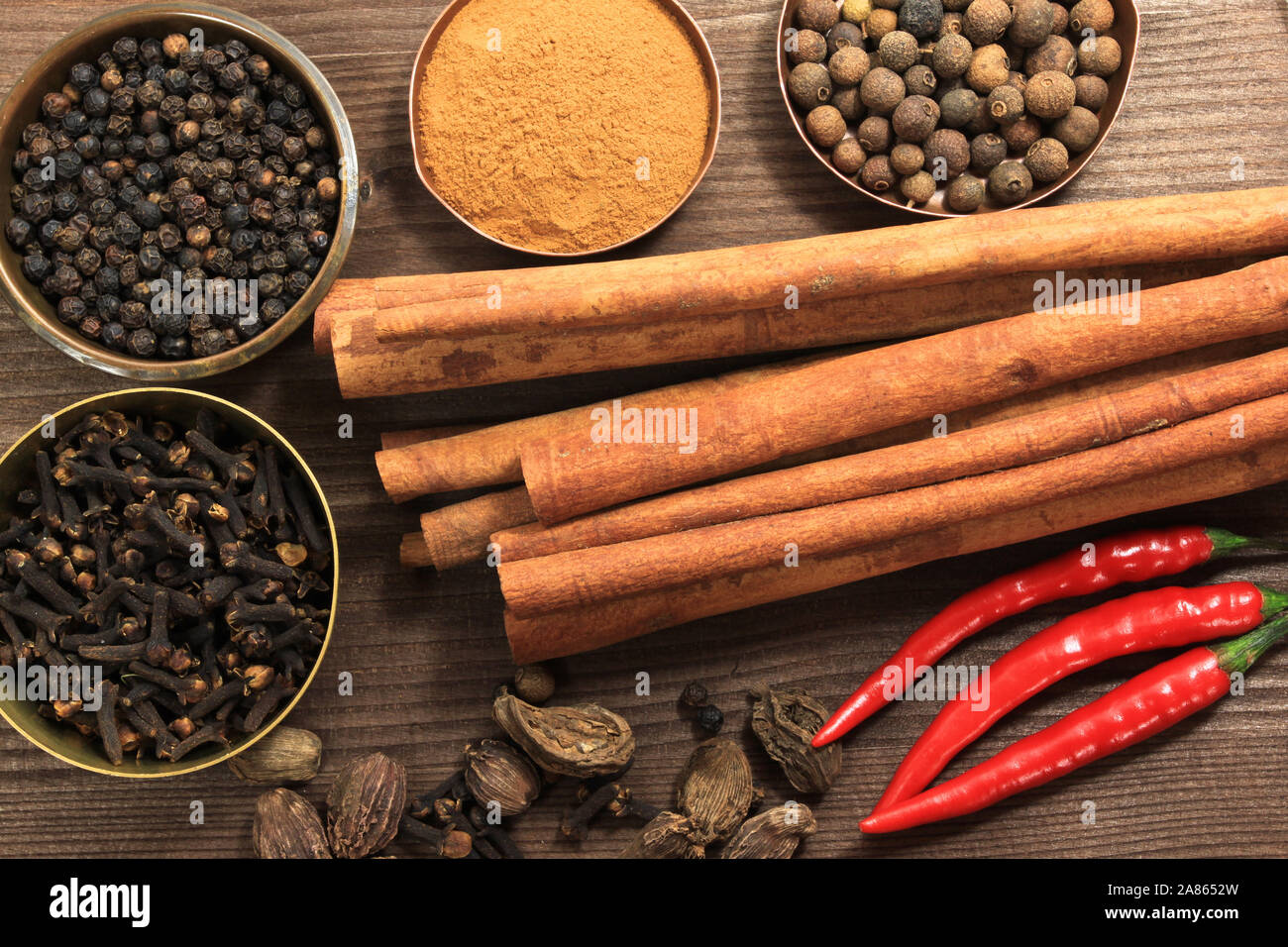 Spices composition. Aromatic food background Stock Photo - Alamy