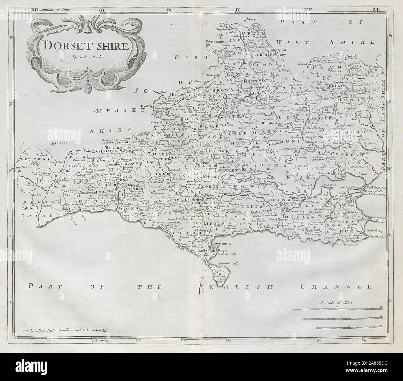 Old map of dorset hi-res stock photography and images - Alamy