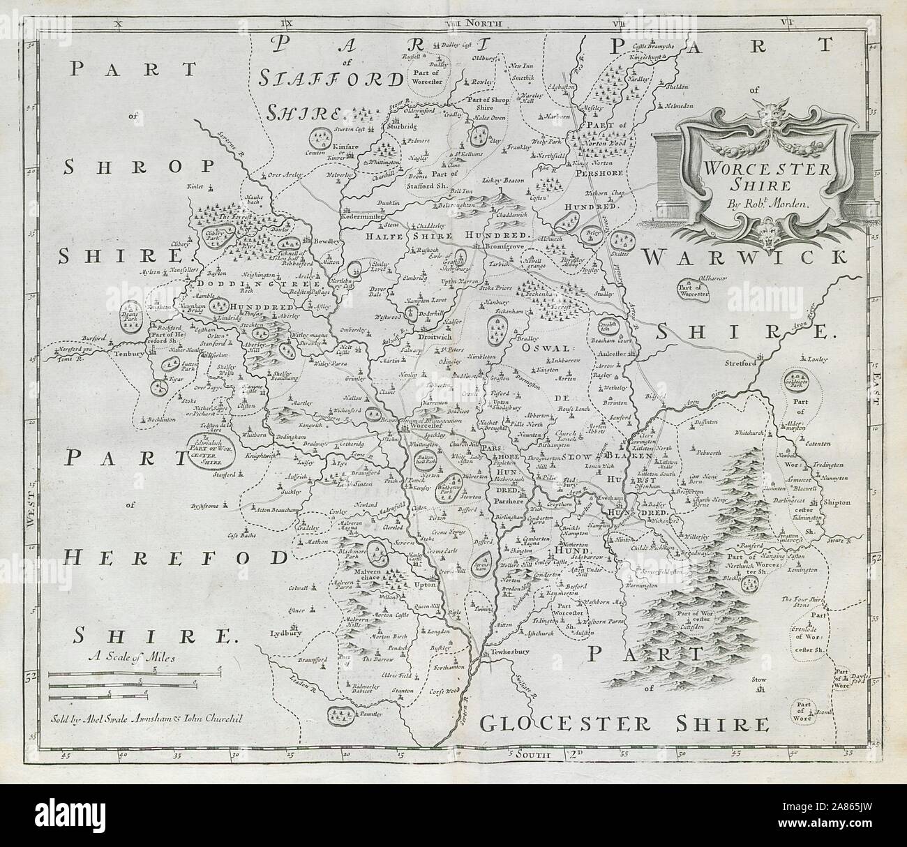 Map worcestershire 18th century hi-res stock photography and images - Alamy