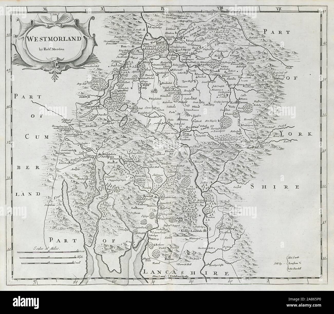 Westmoreland. 'WESTMORLAND' by ROBERT MORDEN from Camden's Britannia ...