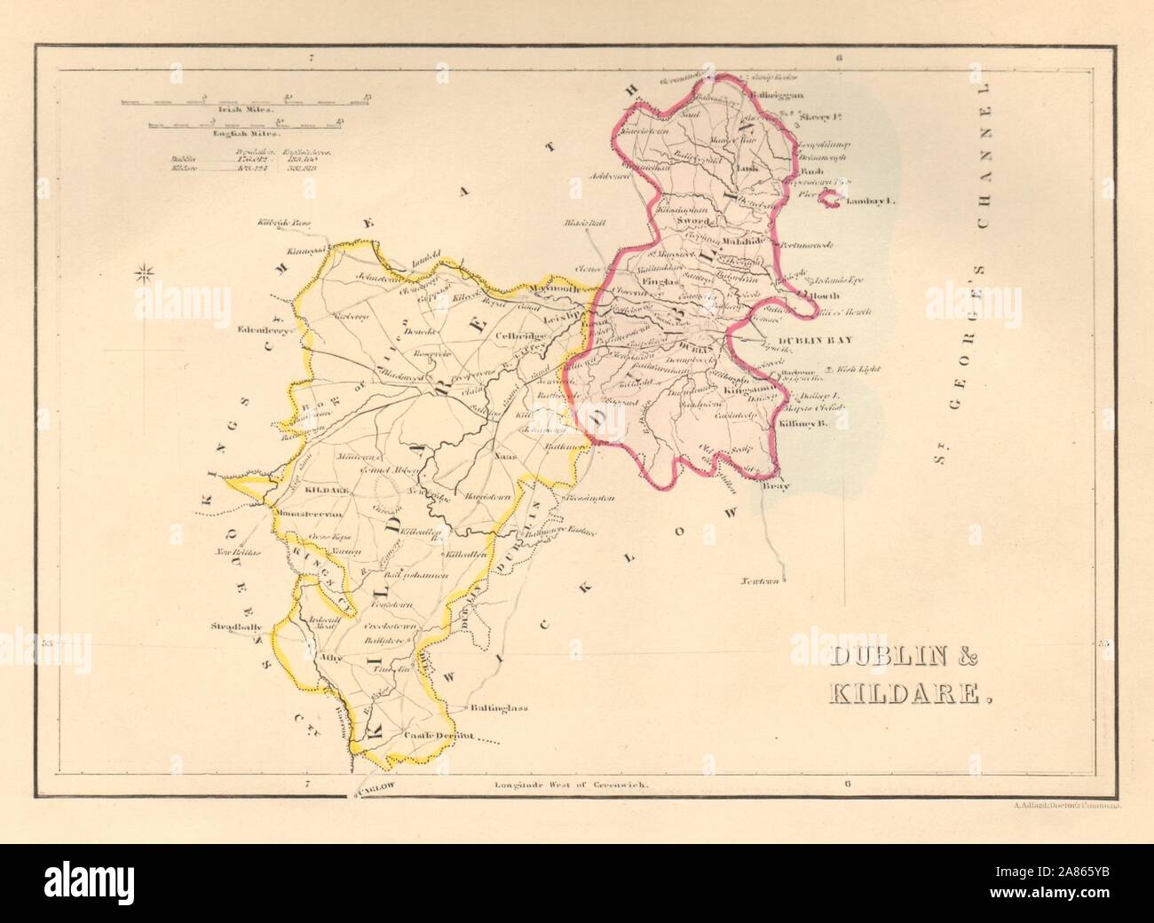 Kildare county map hi-res stock photography and images - Alamy