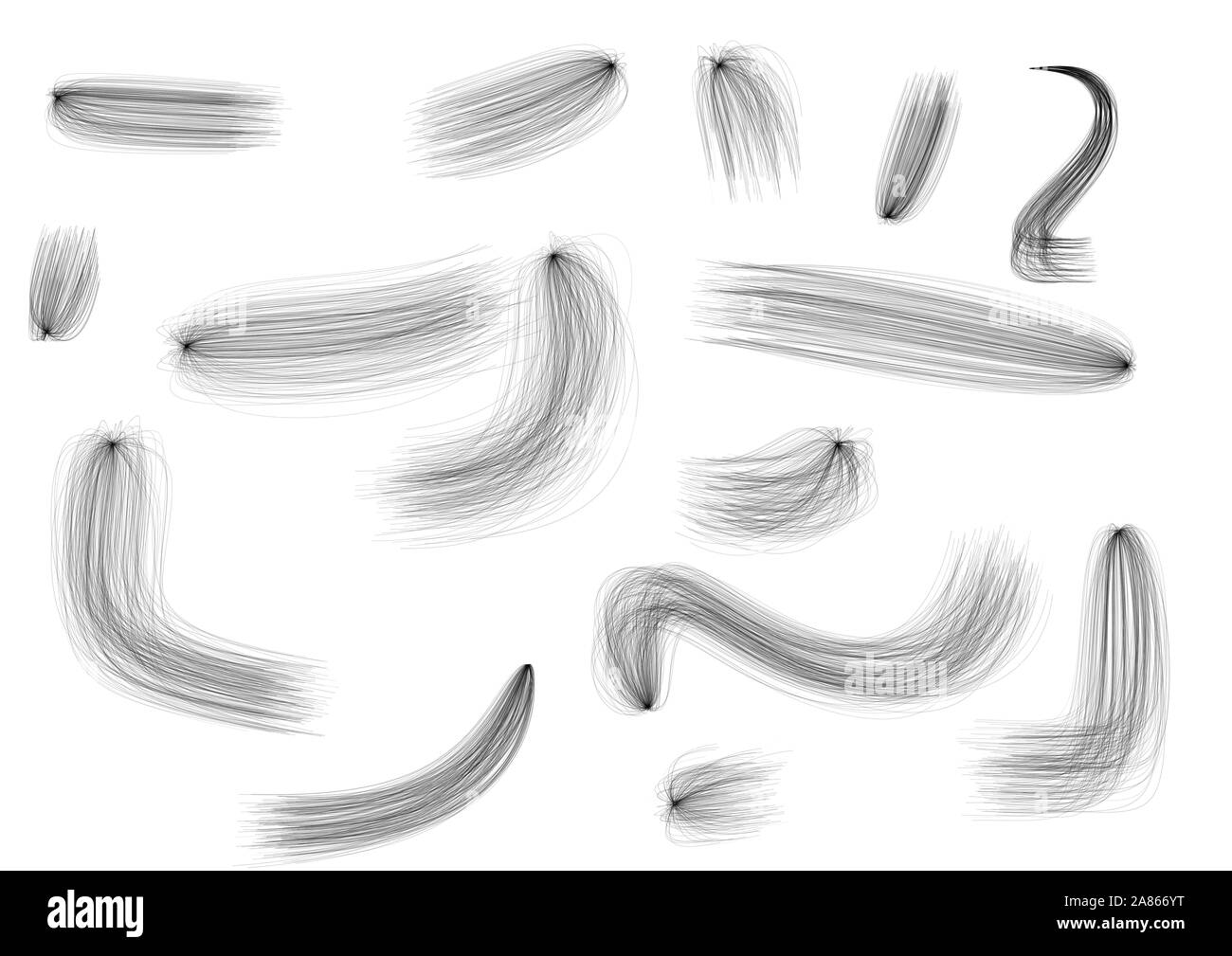 Black abstract curved line Cut Out Stock Images & Pictures - Alamy