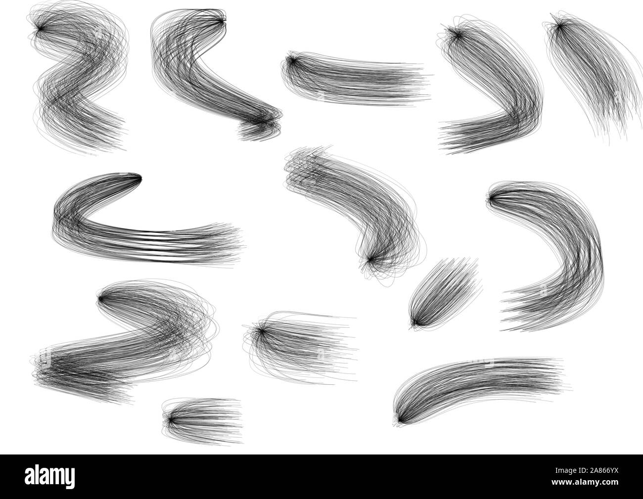 Black abstract curved line Cut Out Stock Images & Pictures - Alamy