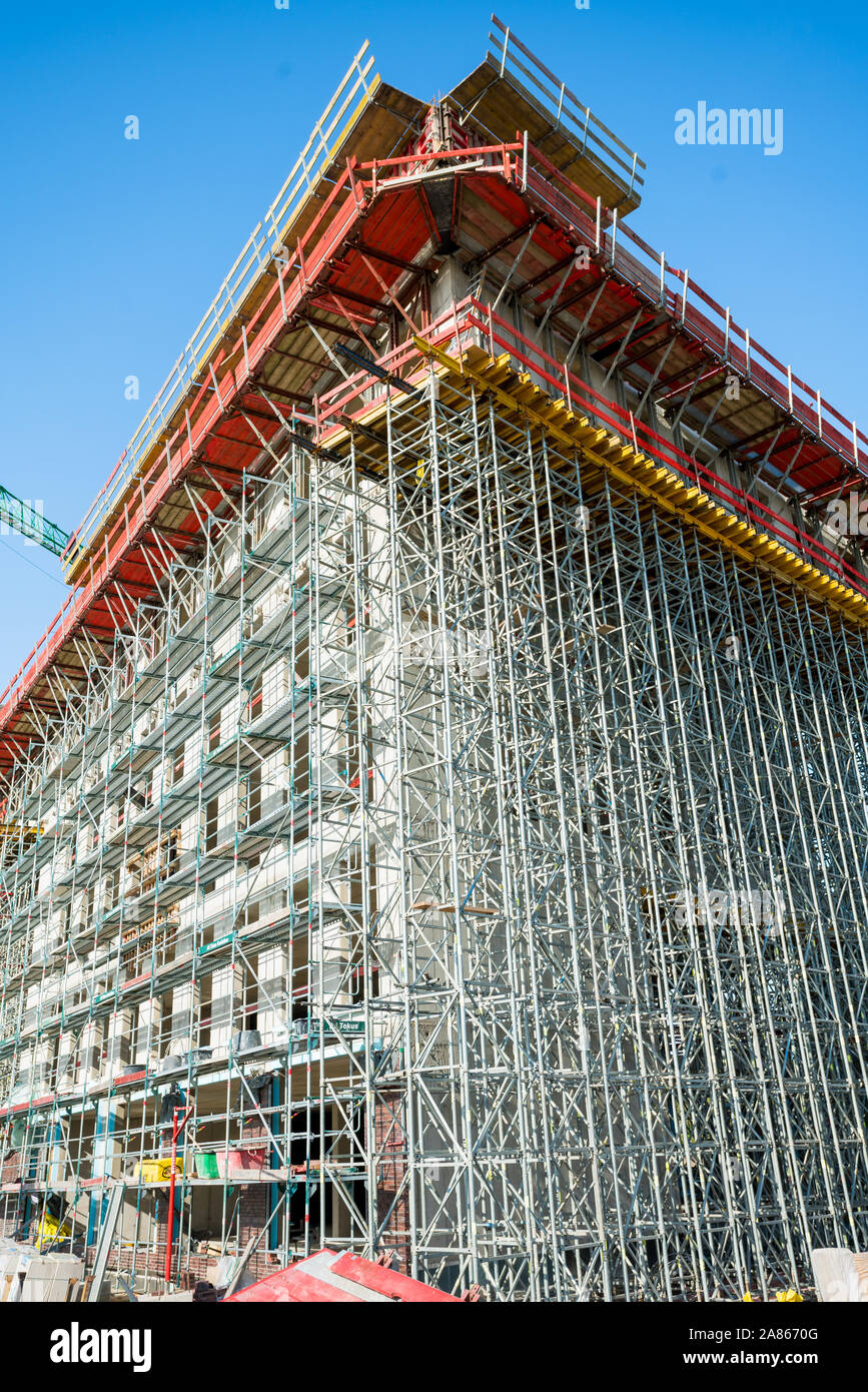 construction of the new building. Construction site background Stock ...