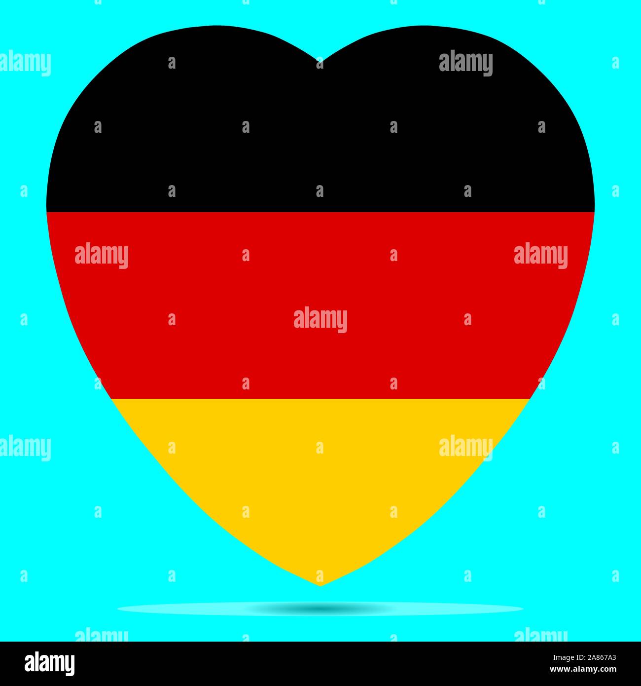 Germany Flag In Heart Shape Vector illustration eps 10 Stock Vector ...