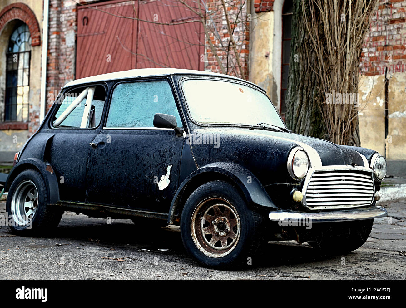 car,a small car adapted for raids Stock Photo - Alamy