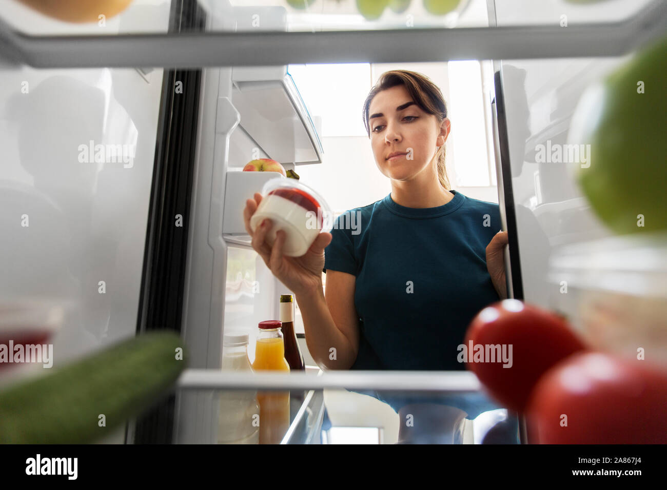 Yogurt fridge hi-res stock photography and images - Alamy