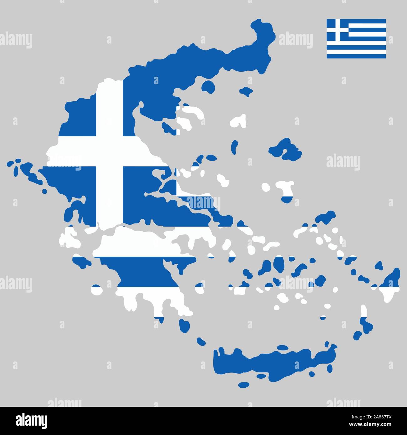 Greece map flag vector illustration eps 10 Stock Vector Image & Art - Alamy