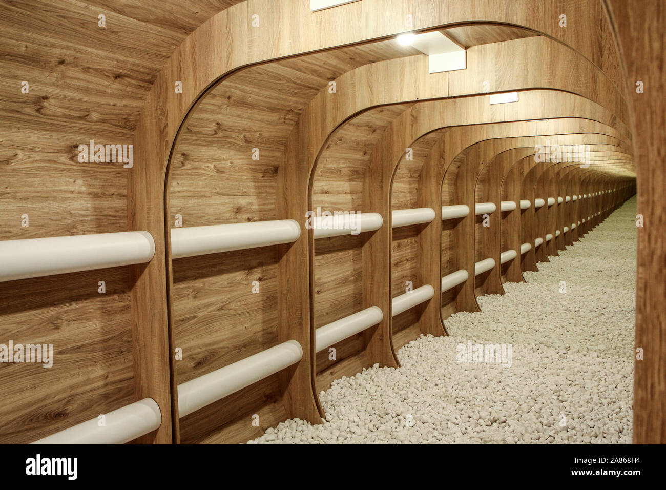 The Picture of the optical illusion by usage of the mirrors. The ...