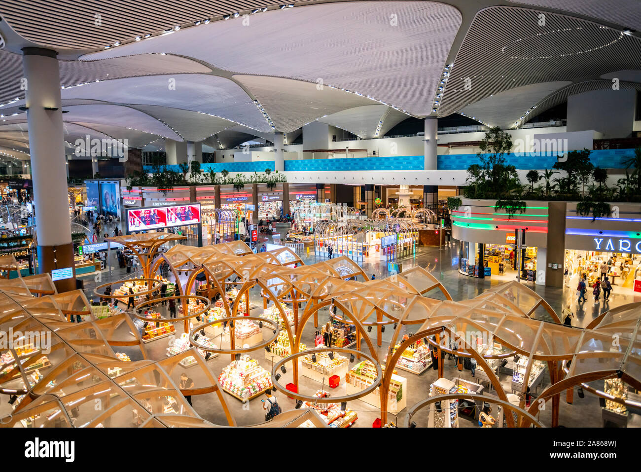 ISTANBUL,TURKEY,AUGUST 02, 2019: Interior view of the Istanbul new ...