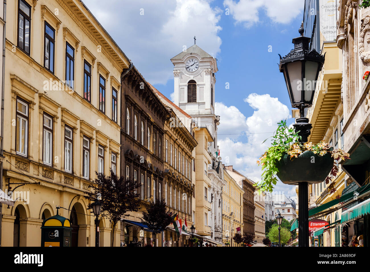 Budapest Old Town Pedestrian Street View by Day Stock Photo - Alamy