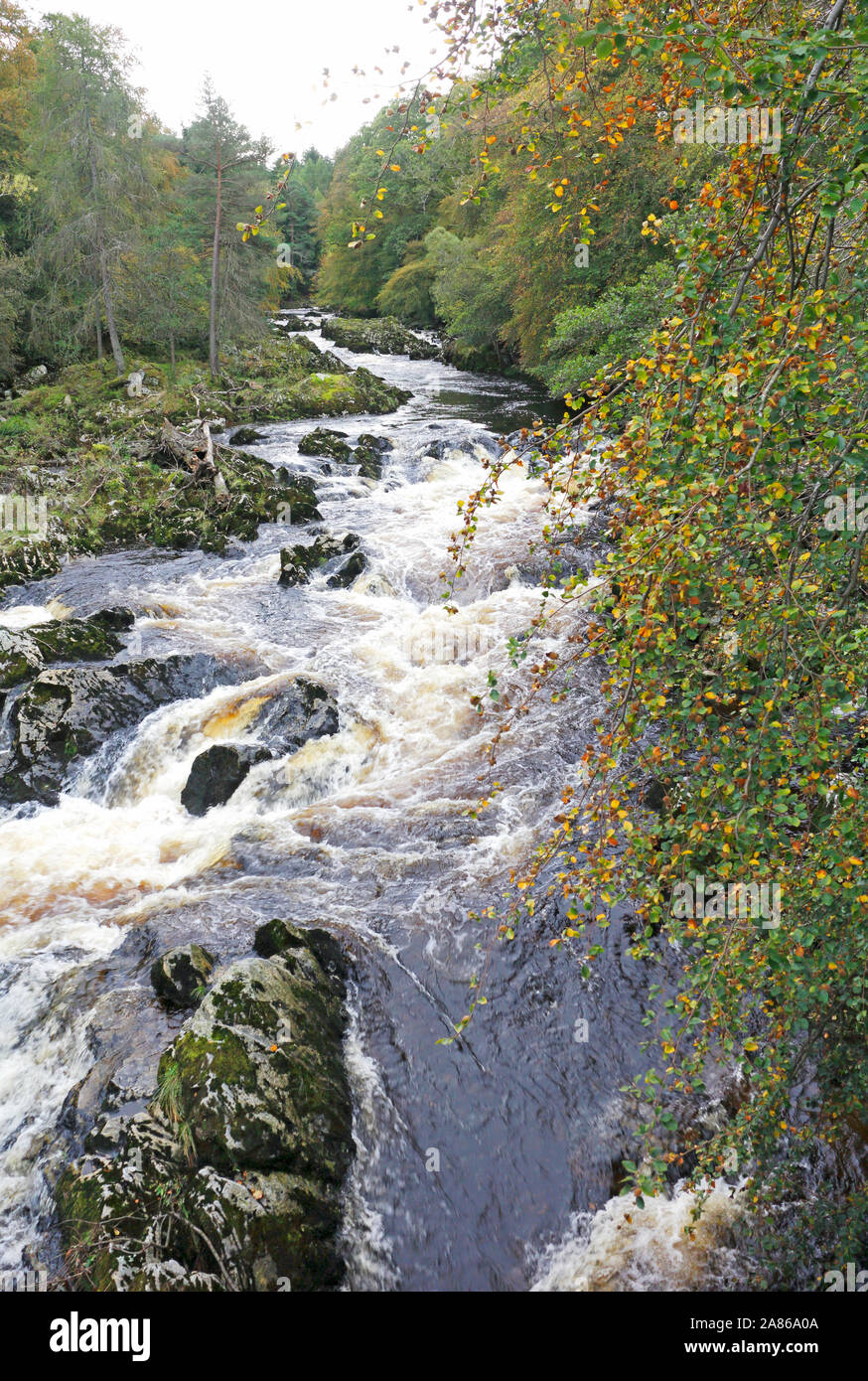 A view of the River North Esk between Edzell and Gannochy in Angus ...