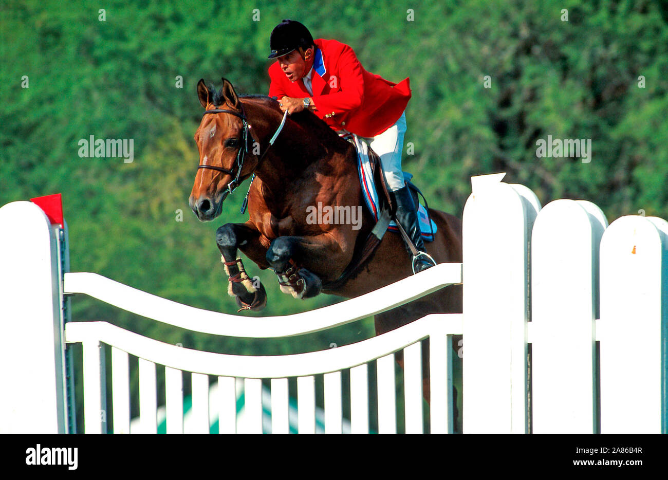 CSI Monterrey October 1998, Hap Hansen (USA) riding Pikadero Stock Photo - Alamy
